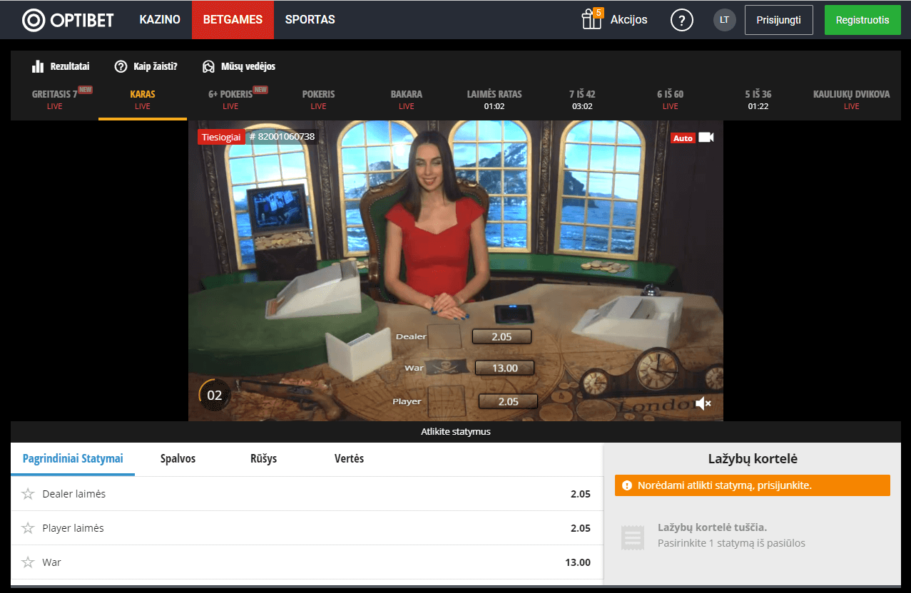 Optibet "Betgames" - KazinoKaralius